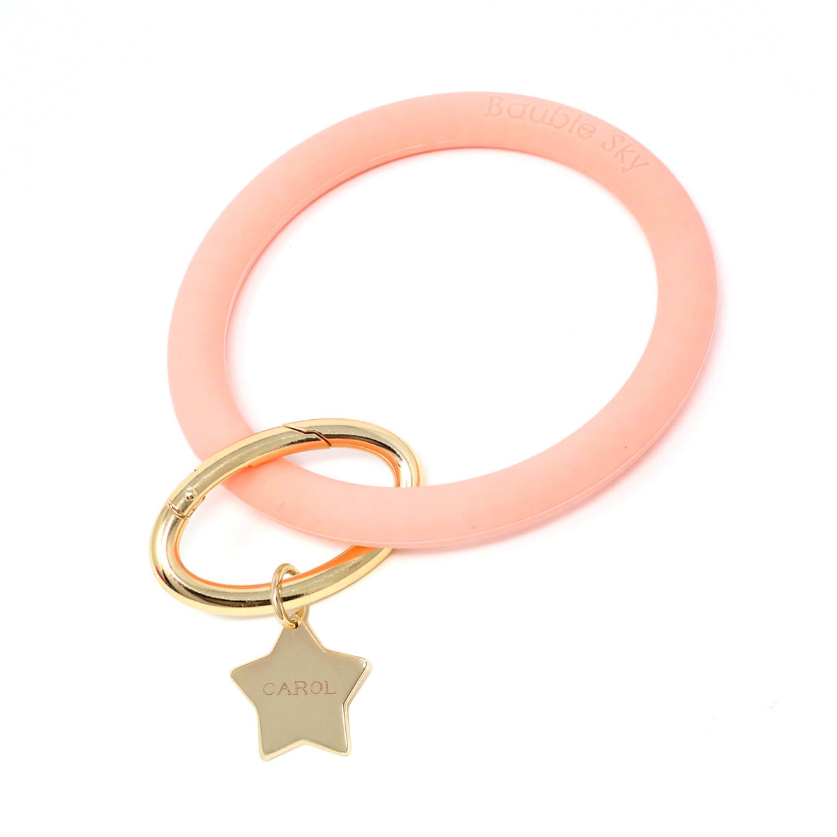 Personalized Silicone Key Ring Bracelet | Bauble Sky