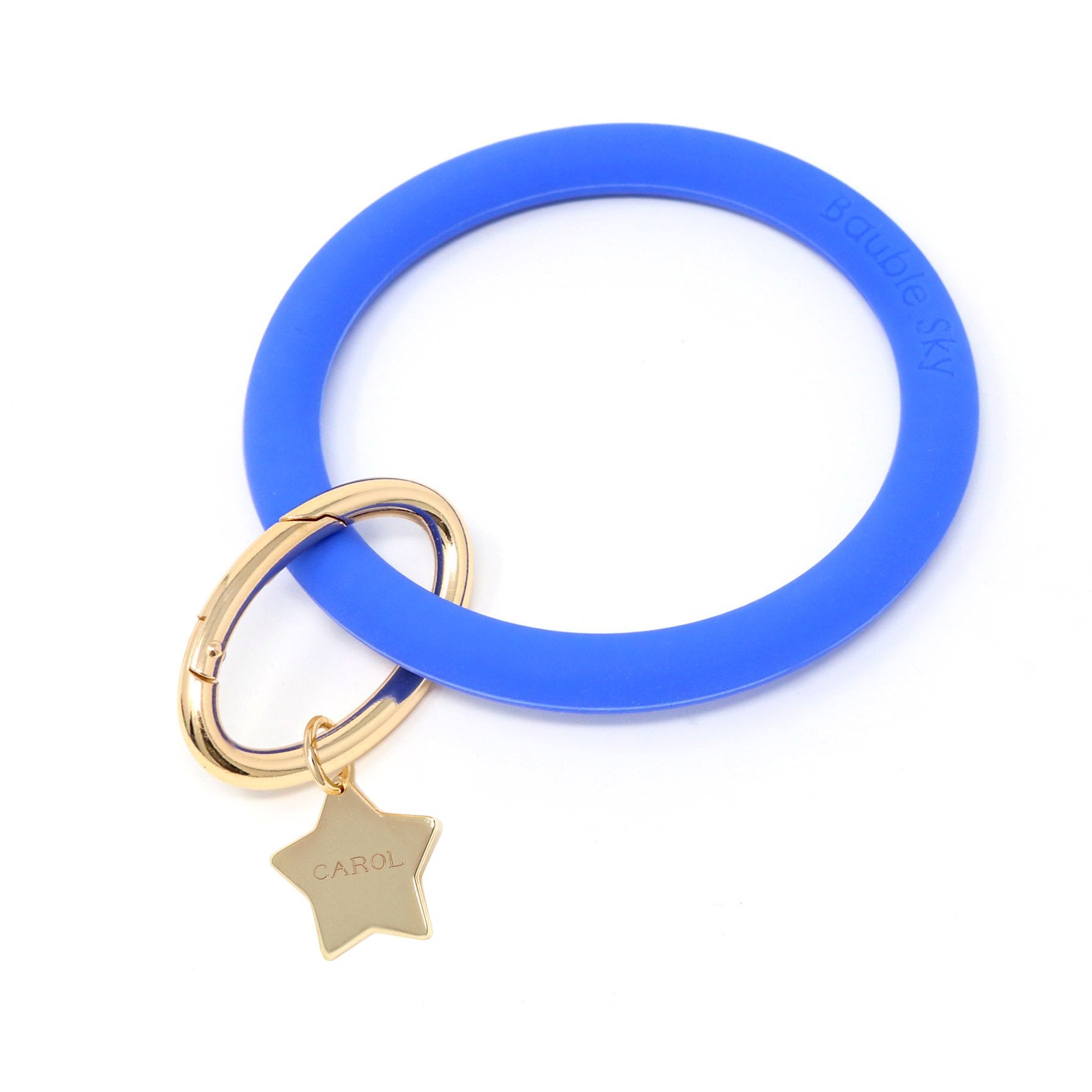 Personalized Silicone Key Ring Bracelet | Bauble Sky