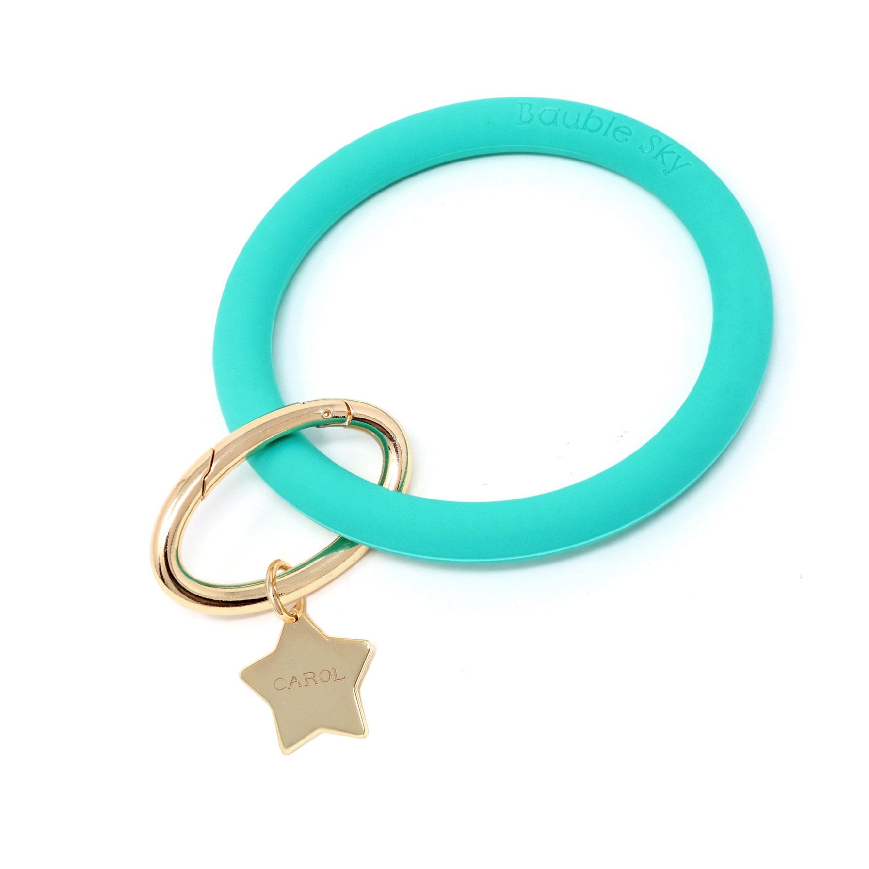 Personalized Silicone Key Ring Bracelet | Bauble Sky