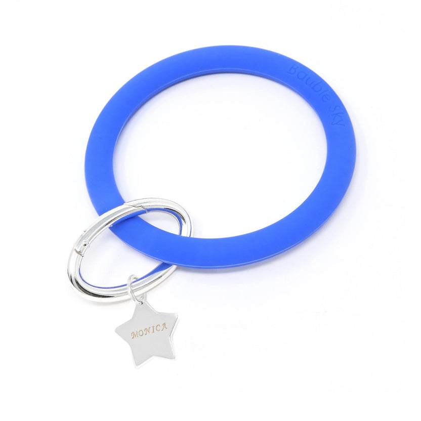 Personalized Silicone Key Ring Bracelet | Bauble Sky